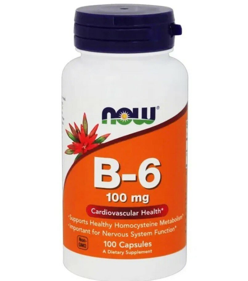 Vitamin B6 Pyridoxine 100mg 100 caps Now