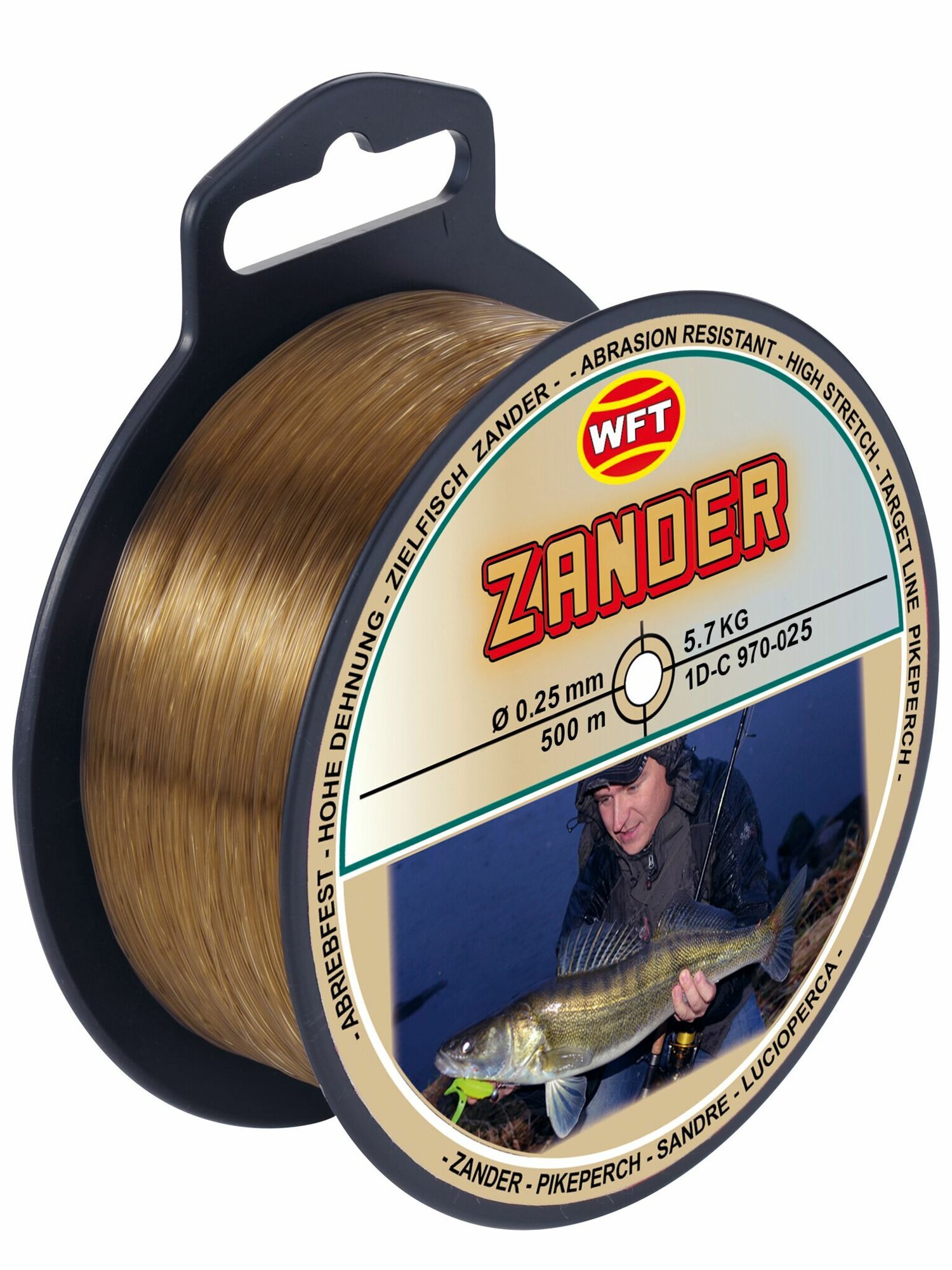 Леска монофильная для летней рыбалки WFT Zielfisch ZANDER (судак) 500/025