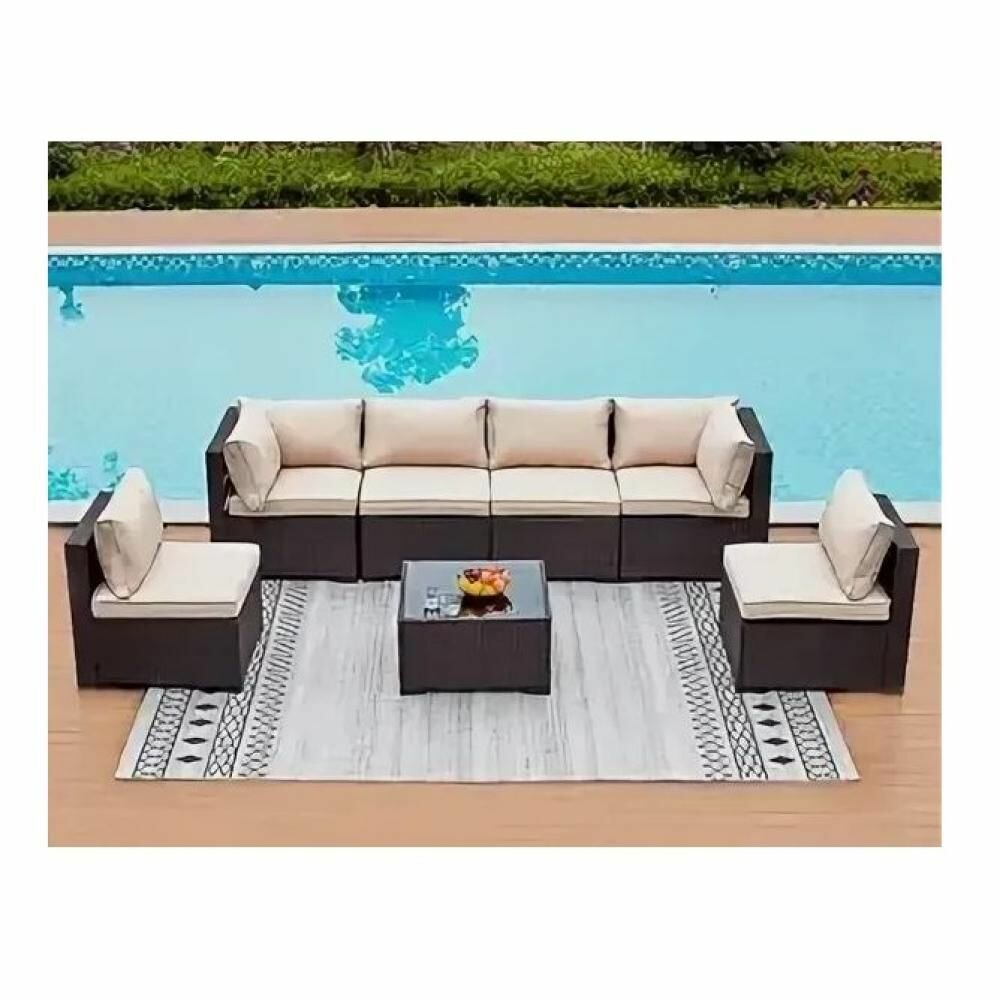 Комплект мебели YR822Br Brown-Beige (Afina Garden)