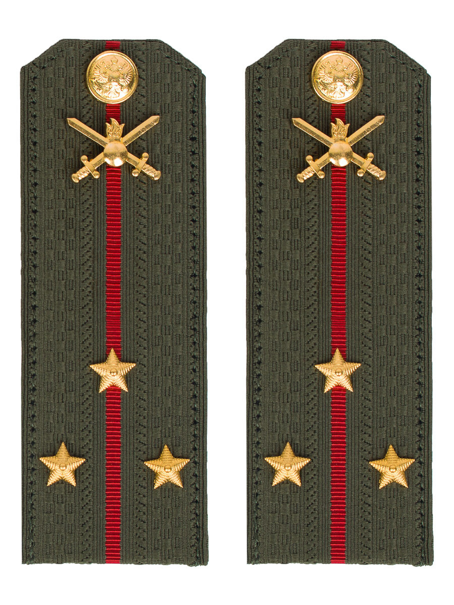 Погоны Мо Сухопутные войска зеленые звание Старший Лейтенант Картон
