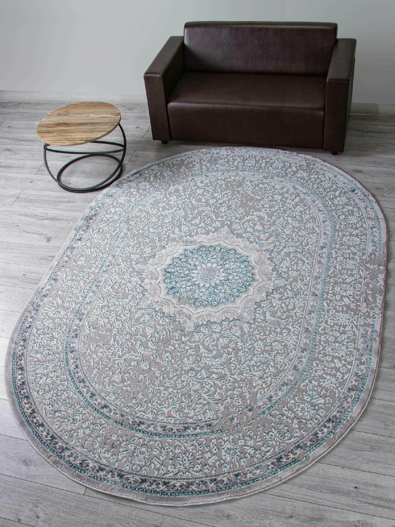 Ковер Овальный на пол в гостиную в спальню 200х400 см классический ворс 10 мм 396753 ковренок