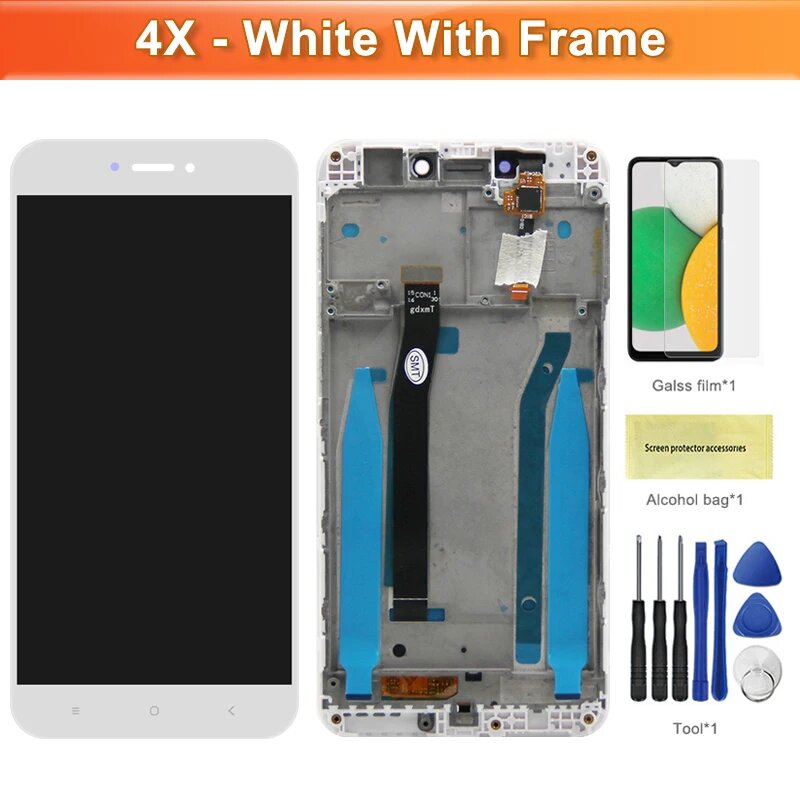 OEM 5,0 дюйма для Xiaomi Redmi 4X для Redmi 4 2016060 2016090 MAG138 Замена White With Frame