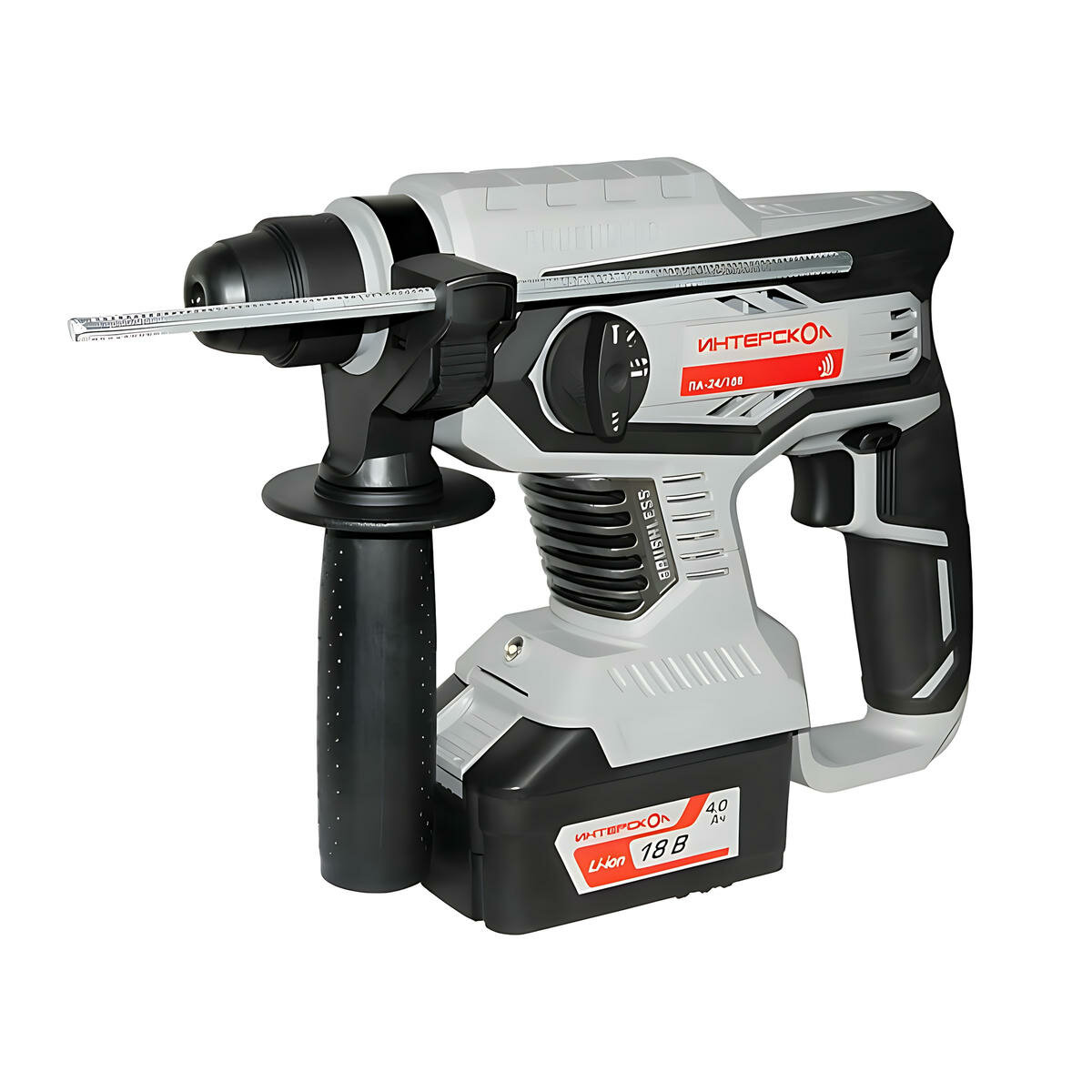Перфоратор аккумуляторный ИНТЕРСКОЛ ПА-24/18В АПИ (1 АКБ х 4.0Ah)