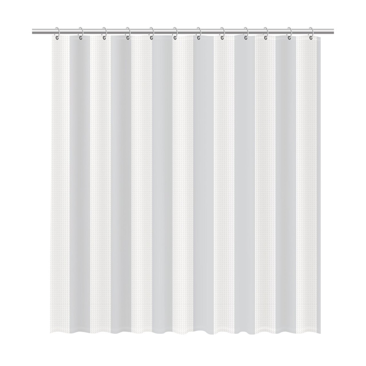 Vafel шторка для ванной 180x200 см серого цвета с влагостойкой тканью и защитой от плесени