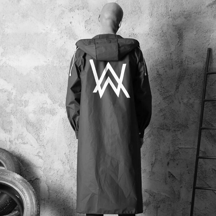 Черный утепленный плащ EVA Big Size Черный, XL, WV