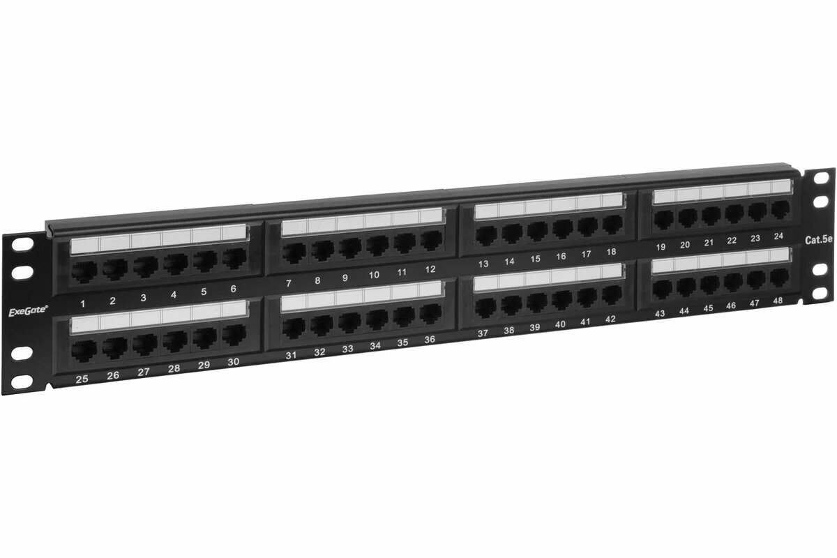 ExeGate Патч-панель EPP3-19-48-8P8C-C5e-110D.19. UTP.48 портов Cat5e Dual IDC 2U RoHS