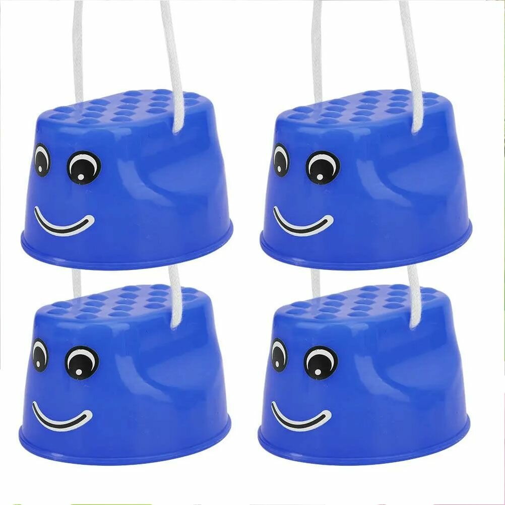 2 пары детского тренировочного оборудования, утолщенные ходули, обувь для детей, балансирующие ноги, прогулочная игрушка, синяя