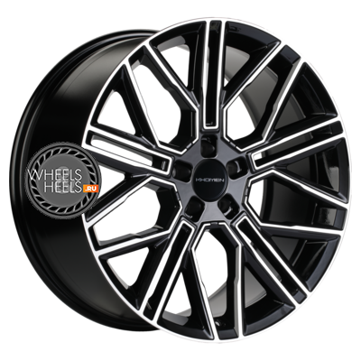 Диск автомобильный литой Khomen Wheels KHW2101 (Li 7/9) 21x9.5 5x120 et45.5 dia62.5 Black-FP