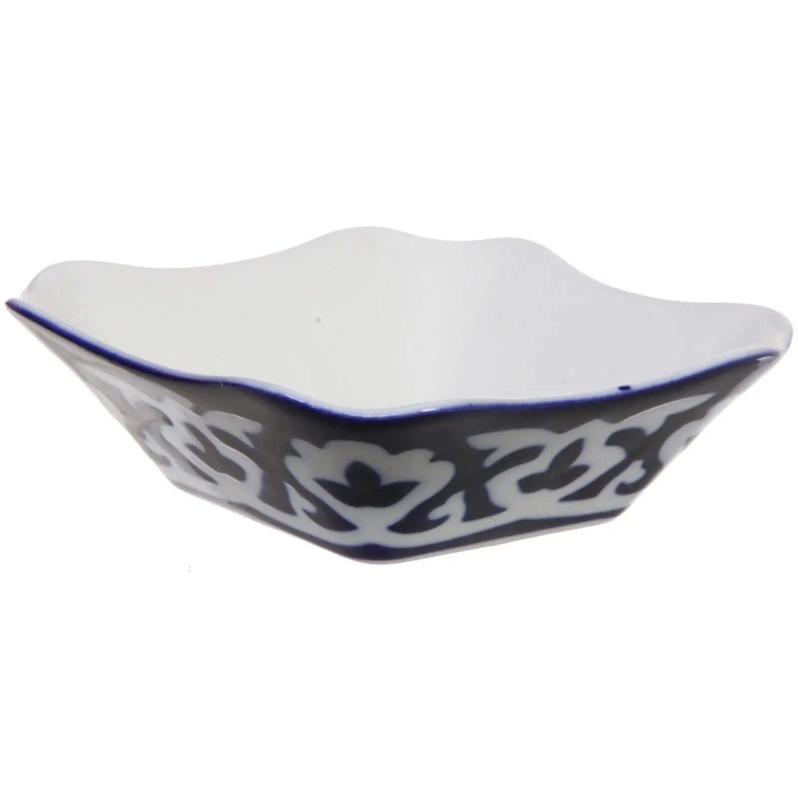 Салатница большая 150мл «Пахта», фарфор, белая с синим узором