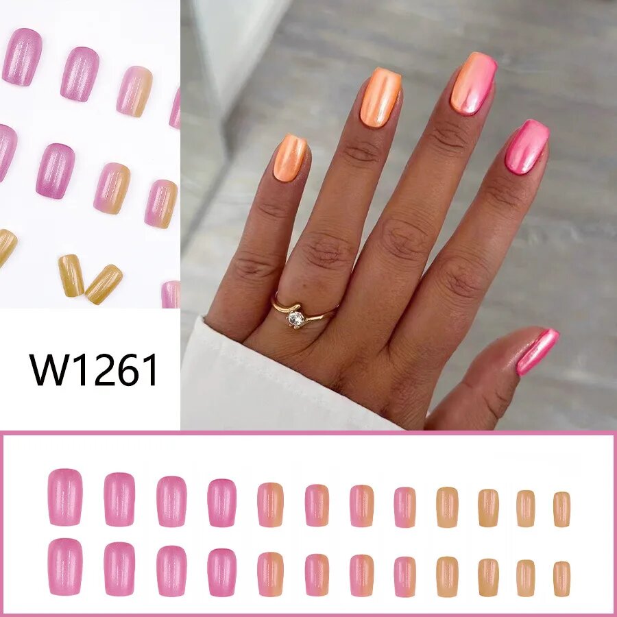 Накладные ногти W1261, 24 шт