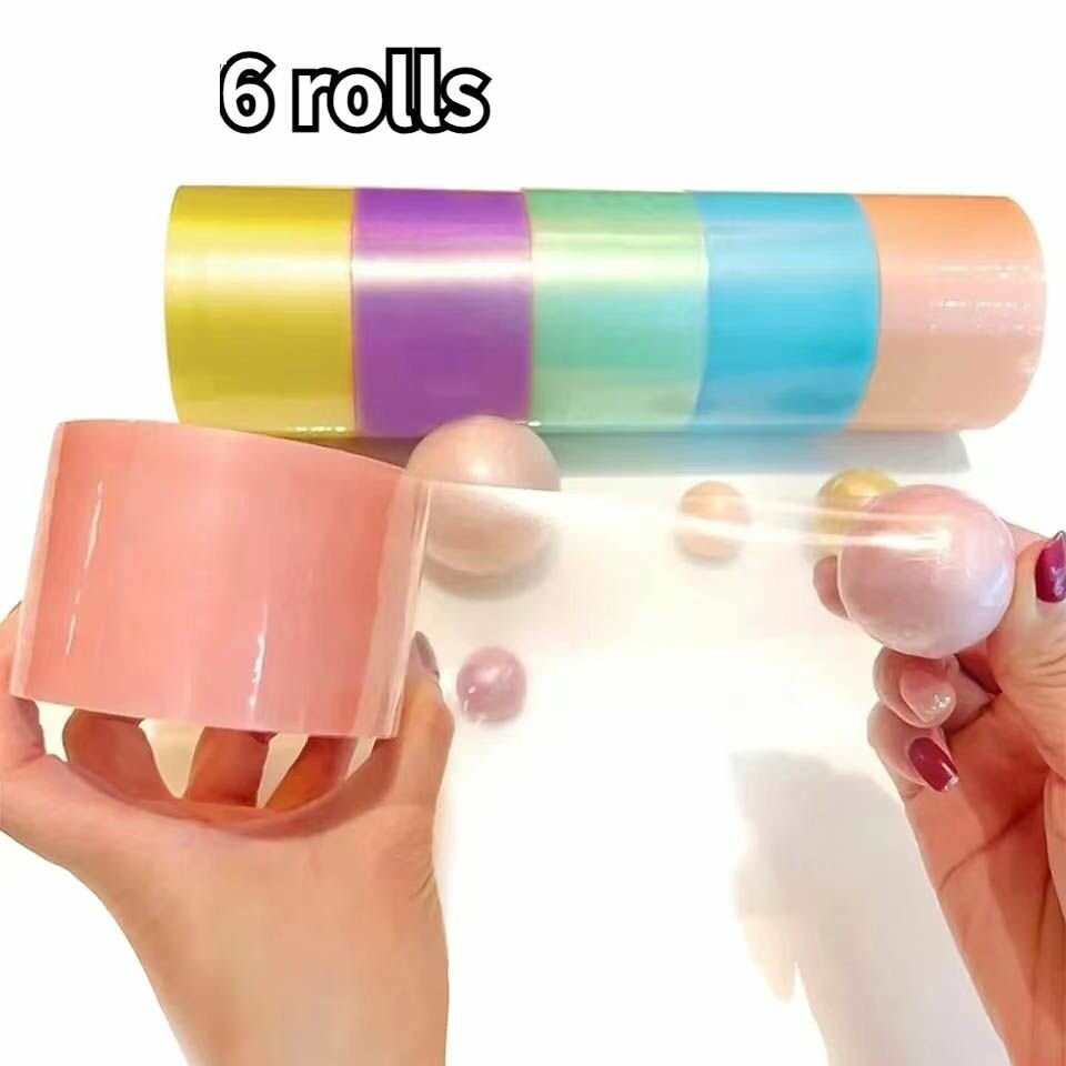 Скотч шарики набор для творчества *6 . ширин4.8cm Цвет случайный