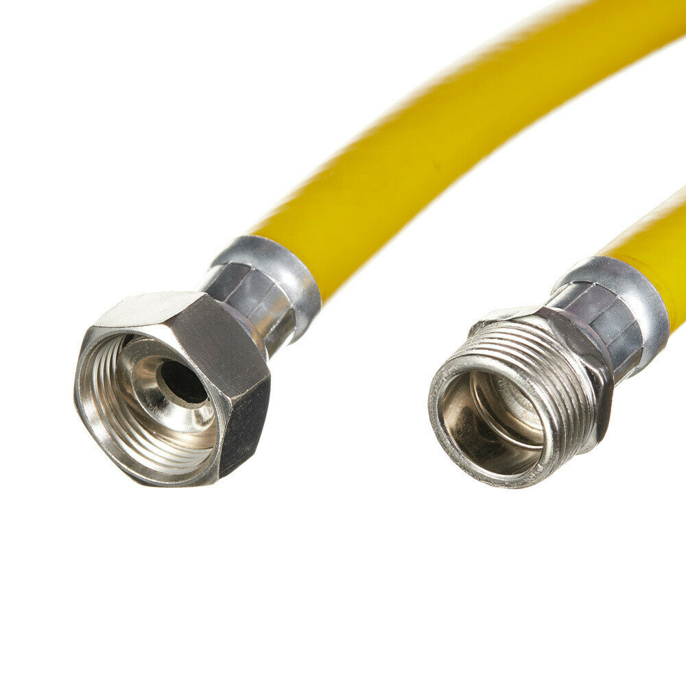 Шланг для газа ПВХ армированный Elka 3/4 НРш х 3/4 ВРг 300 см желтый