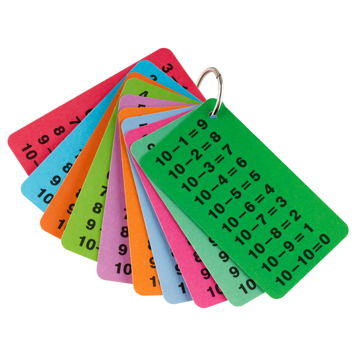 10 шт. Обучающие карточки ТРИ совы "Таблица сложения/Таблица вычитания", 10шт, двусторонние, ламинированные