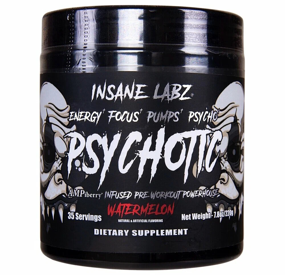 Предтренировочный комплекс Insane Labz "Psychotic", жевательная конфета, 224 г