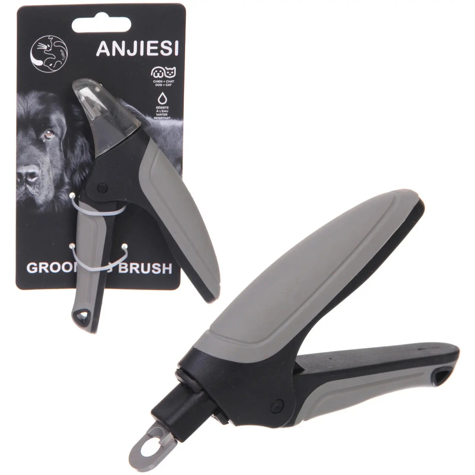 Когтерез-гильотина для животных «премиум - МОЙ БРО», серый/черный, 9х15см