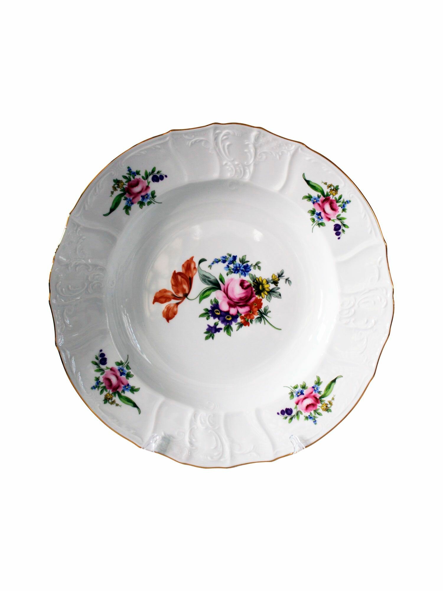 Блюдо глубокое 32 см, Bernadotte, декор "Мейсенский букет"