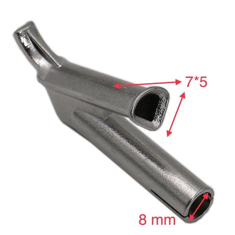 Сварочная насадка на строительный фен для быстрой сварки и ремонта авто пластика PP ABS PE PVC PA ПВХ бампера / Для прутка от 5 до 7 мм