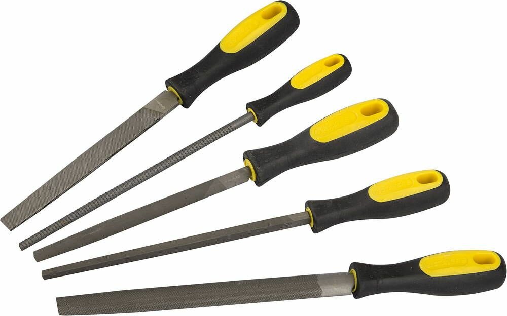 Набор напильников STAYER 5 шт, длина 200 мм, серия Professional, в пластиковом кейсе