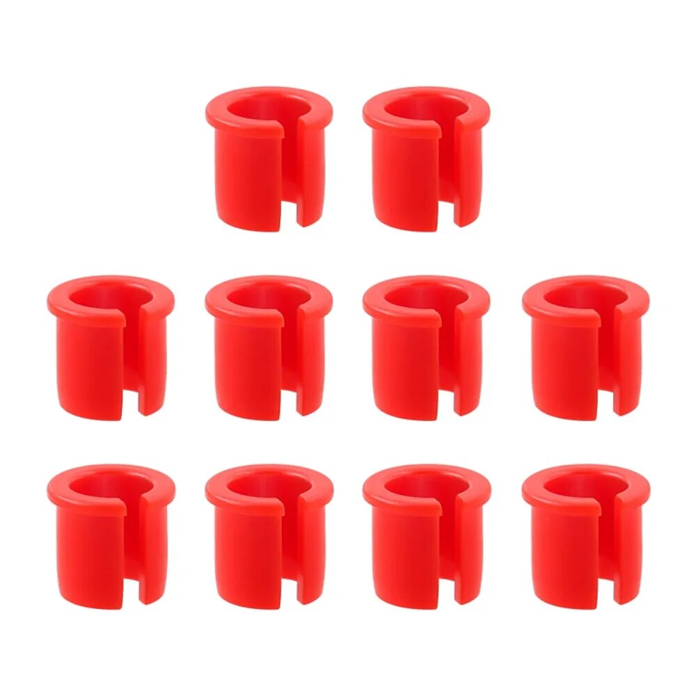 Пластиковые адаптеры обода велосипедного клапана Schrader в Presta, 10 шт, черный/желтый/красный Красный, red