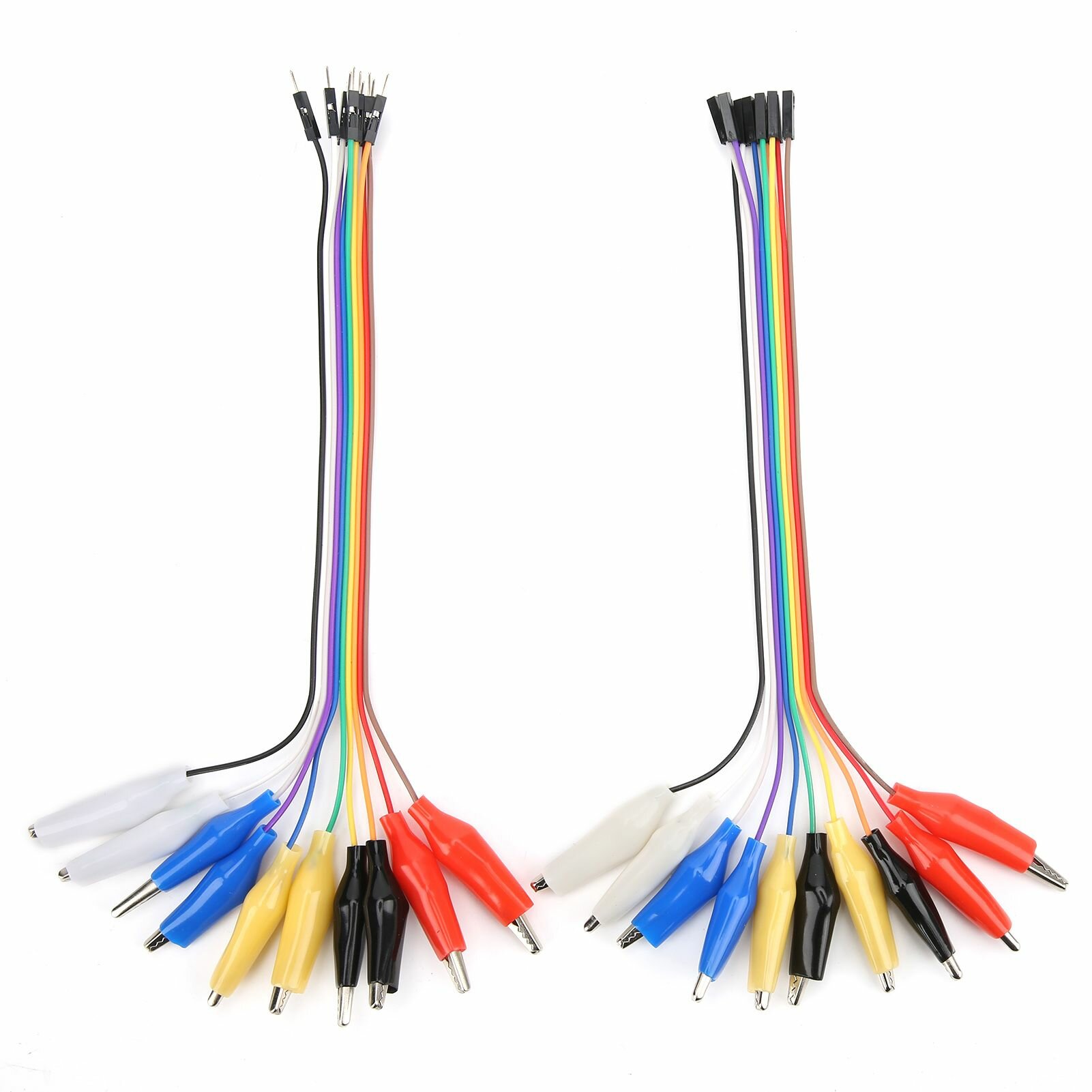 Зажим крокодил для перемычки провода, 20-контактный разъем папа/гнездо , макетный тестовый кабель, 20 см