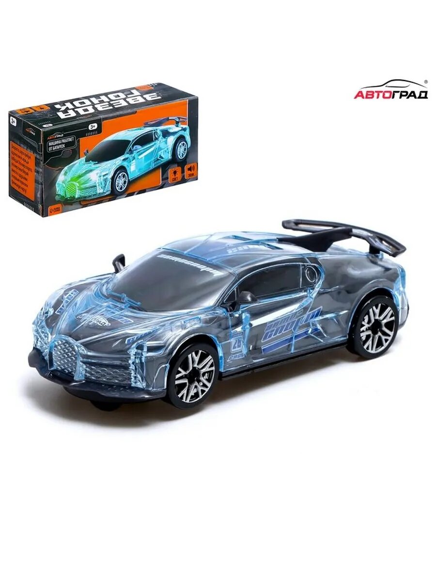 Машина «Crazy race, Гонки», русская озвучка, световые и звук