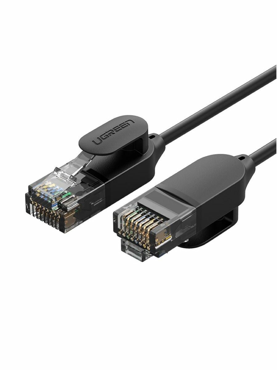 Кабель UGREEN NW122 (70331) CAT 6A Pure Copper Ethernet Cable OD2.8. Длина: 0,5м. Цвет: черный