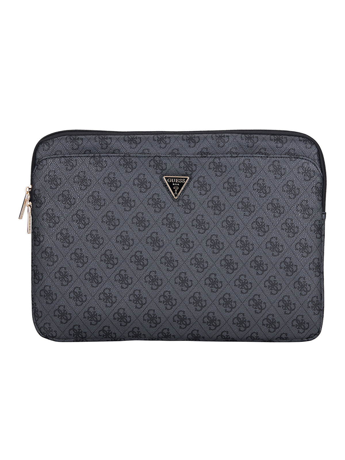 Guess для ноутбуков 13"/14" чехол Sleeve 4G with Zipper pocket Triangle metal logo Black