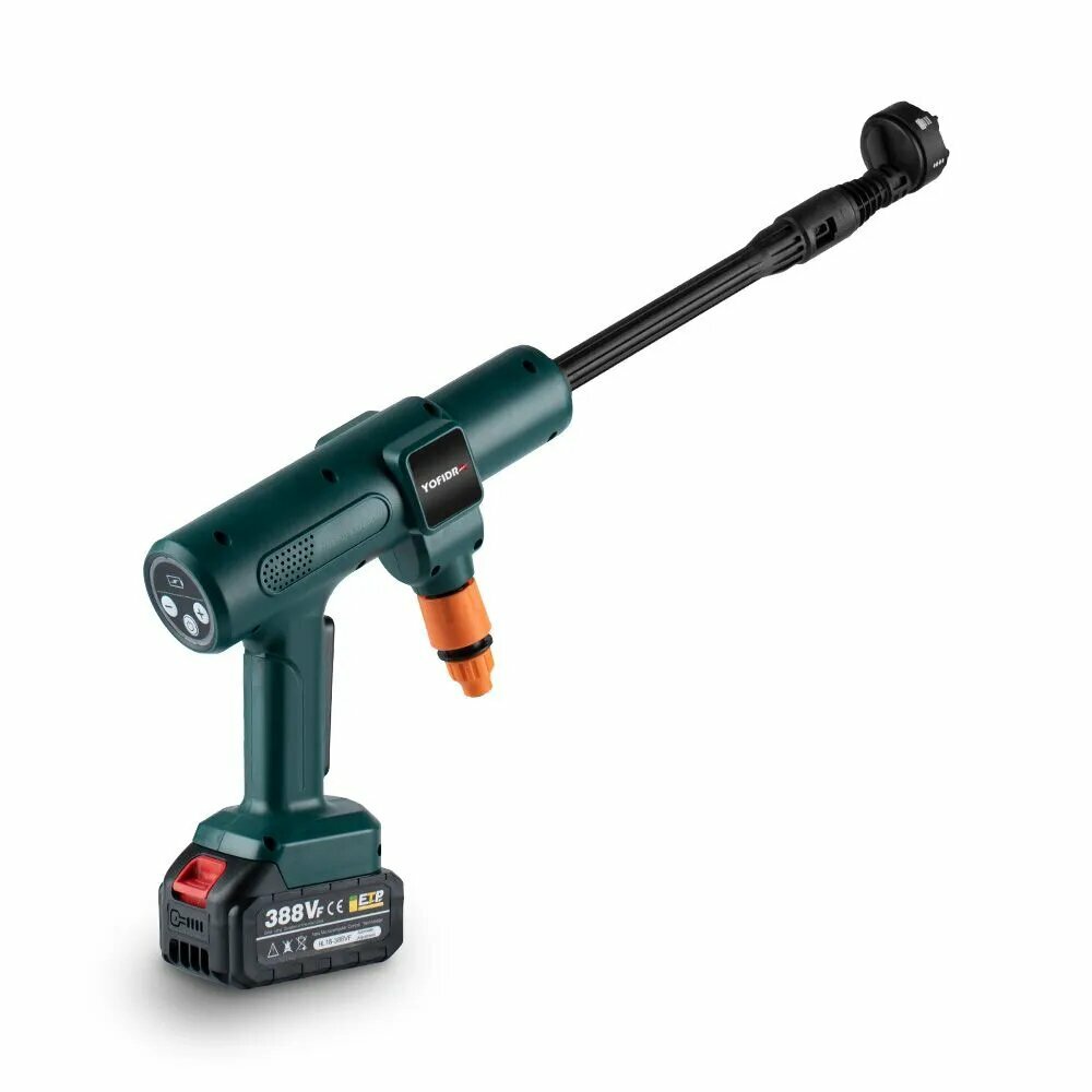 Мойка высокого давления YOFIDRA, аккумуляторная, 4 бар, 2 батареи, черная