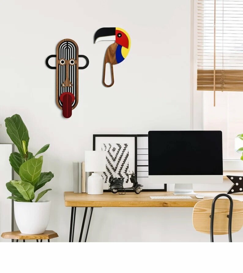 Настенная маска/панно деревянная на стену для дома и офиса / украшение настенное Маска Африки