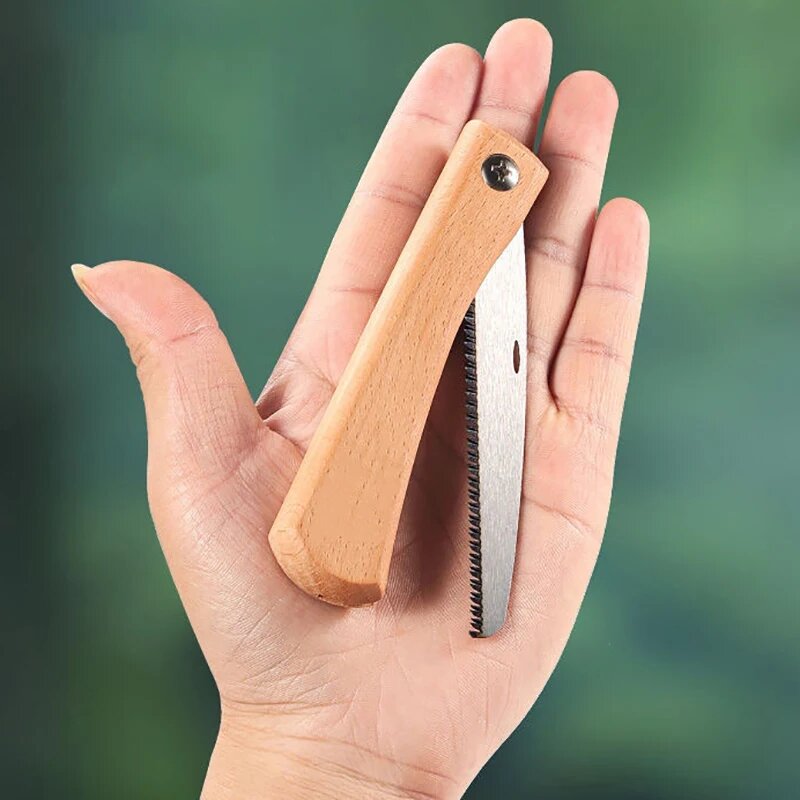 Мини-складная ручная пила, нескользящая деревянная ручка, складная пила, пила для обрезки заподлицо, ручная пила, деревообрабатывающий инструмент для резки пластика