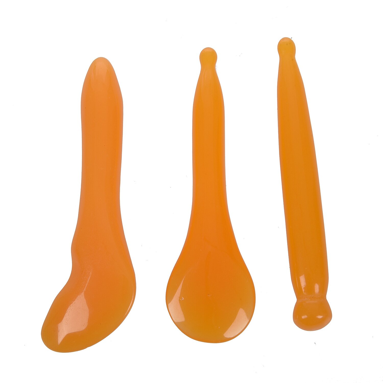 3 в 1 скребковая пластина Гуаша Гуаша Массажный акупунктурный инструмент Оранжевый - оранжевый