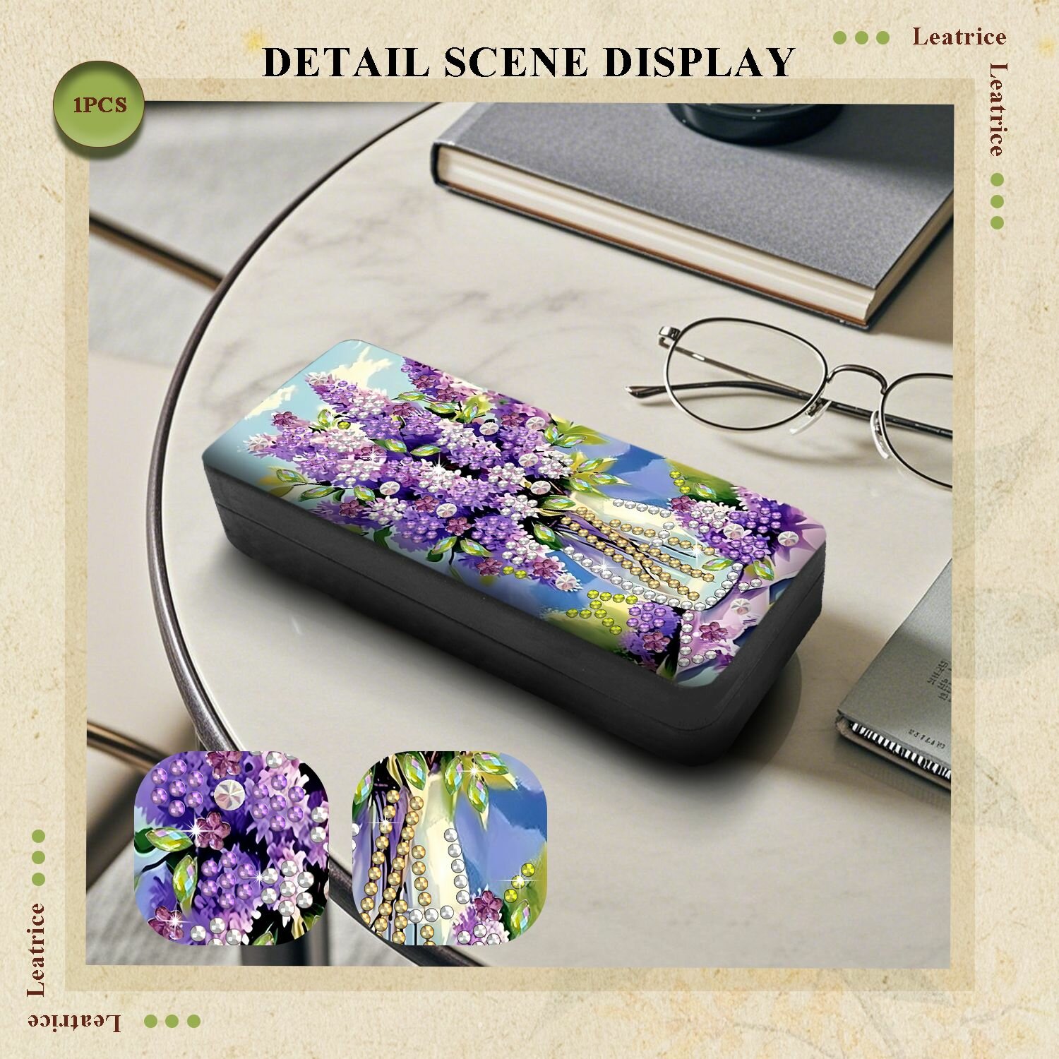 Комплект для алмазной мозаики: Запасные камни + Хранилище + Чехол для очков с алмазной мозаикой