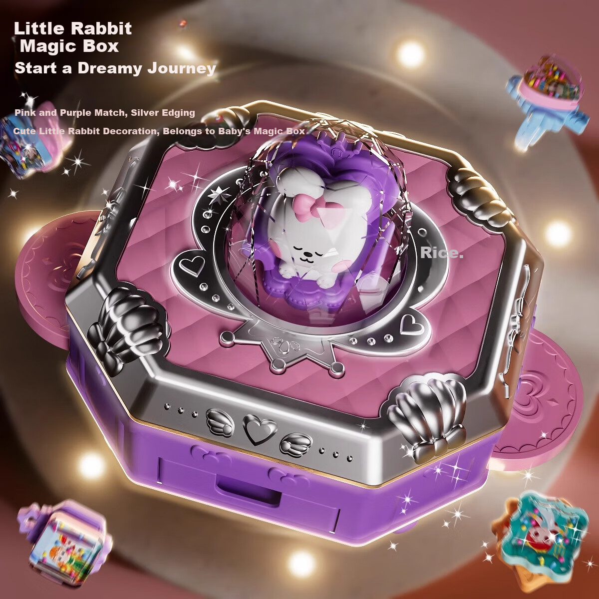 Shangmeibeibei Princess GooKa Magic Box Handmade DIY Cartoon Sticker Machine Children's Toy Girls 3-6 Years Old Birthday Gift New Year