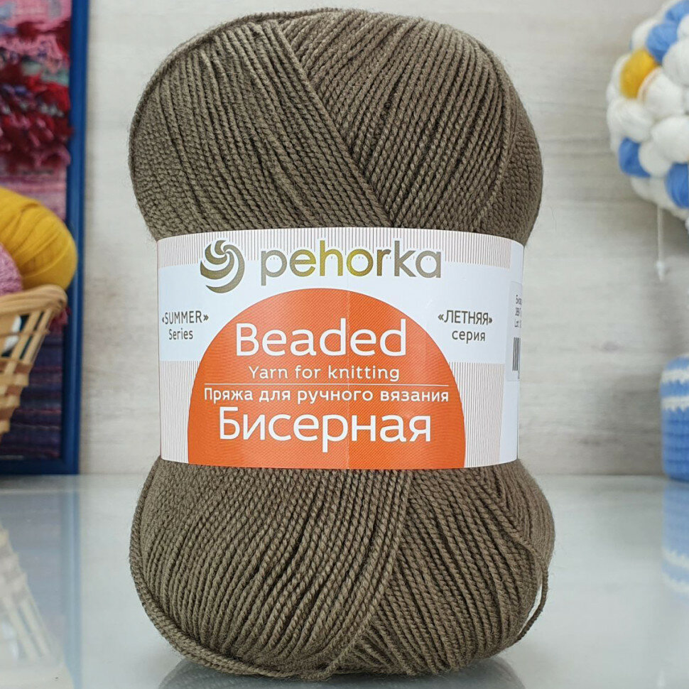 Пряжа Пехорка бисерная 388 т. верба (5 мотков)
