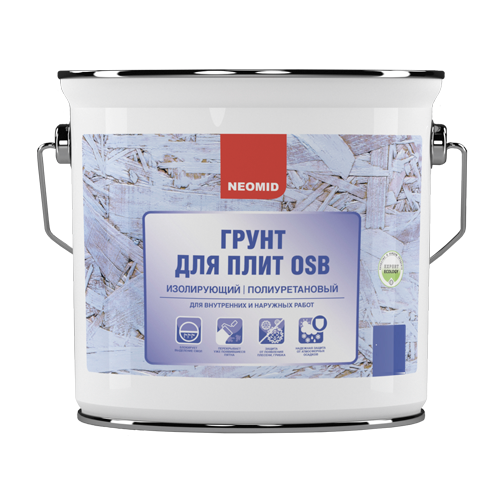 Грунт для Плит OSB Neomid 0.9кг Изолирующий, Полиуретановый, Бесцветный / Неомид.