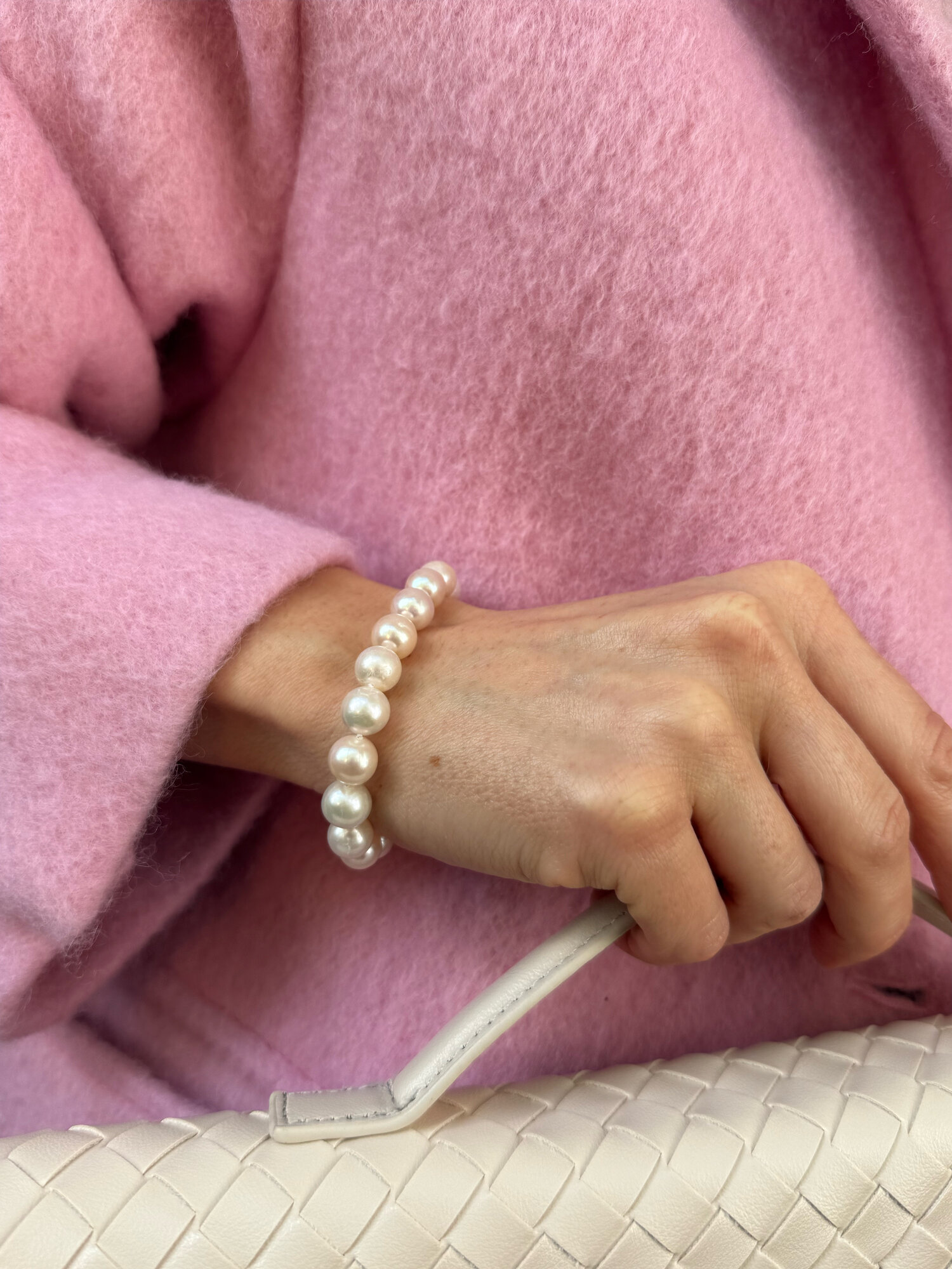 Браслет, серебро, 925 проба, жемчуг пресноводный культивированный