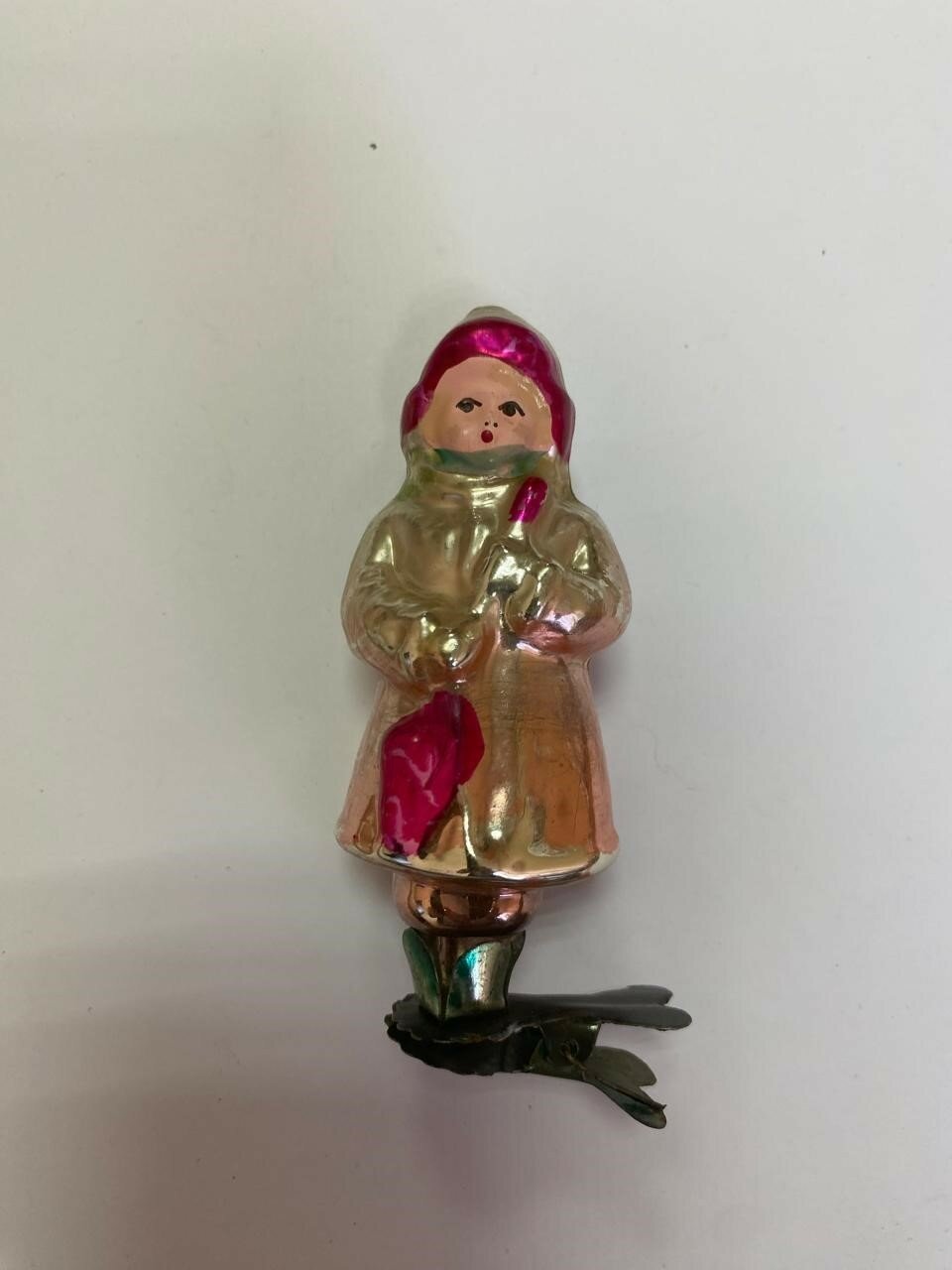 Игрушка на елку Мальчик с лопаткой- миди Винтаж из СССР