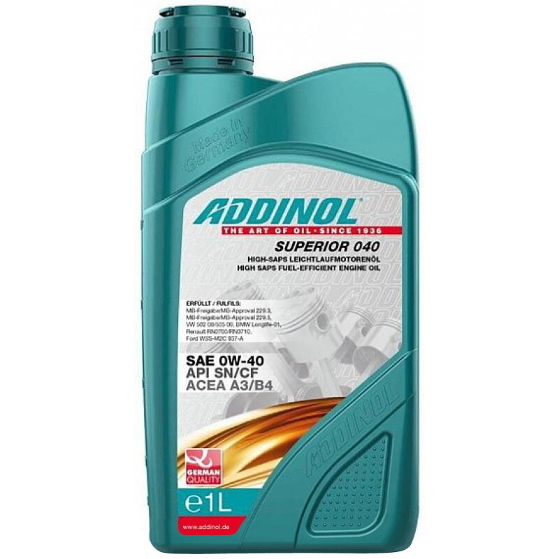 Моторное масло ADDINOL SUPERIOR 040 1 л.