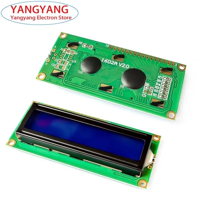 Новый ЖК-модуль LCD1602, синий/желтый, зеленый экран IIC/12C, 16x2, символьный ЖК-дисплей 1602, интерфейс 5 В для Arduino UNO R3 Mega2560