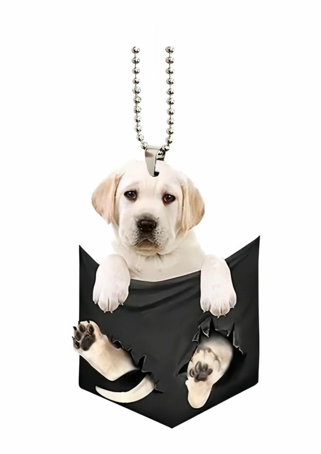 Брелок автомобильный собака на качелях , Подвеска на зеркало заднего вида , игрушка в салон автомобиля