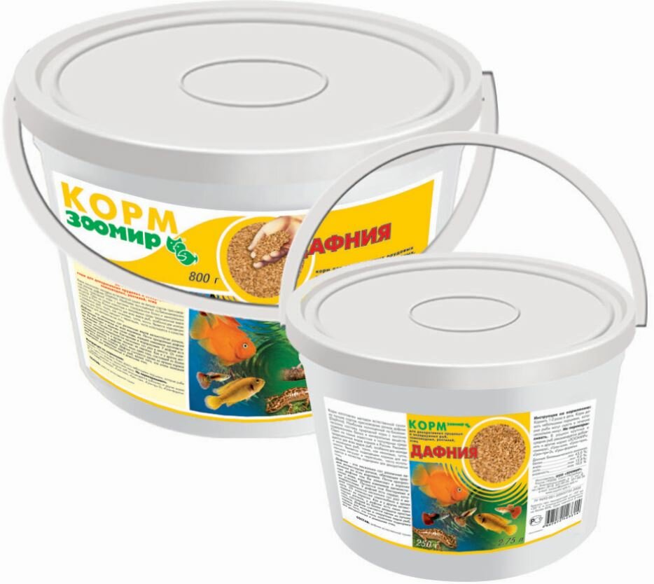 Зоомир Дафния для рыб, рептилий, земноводных,1л 70г 0.07 кг