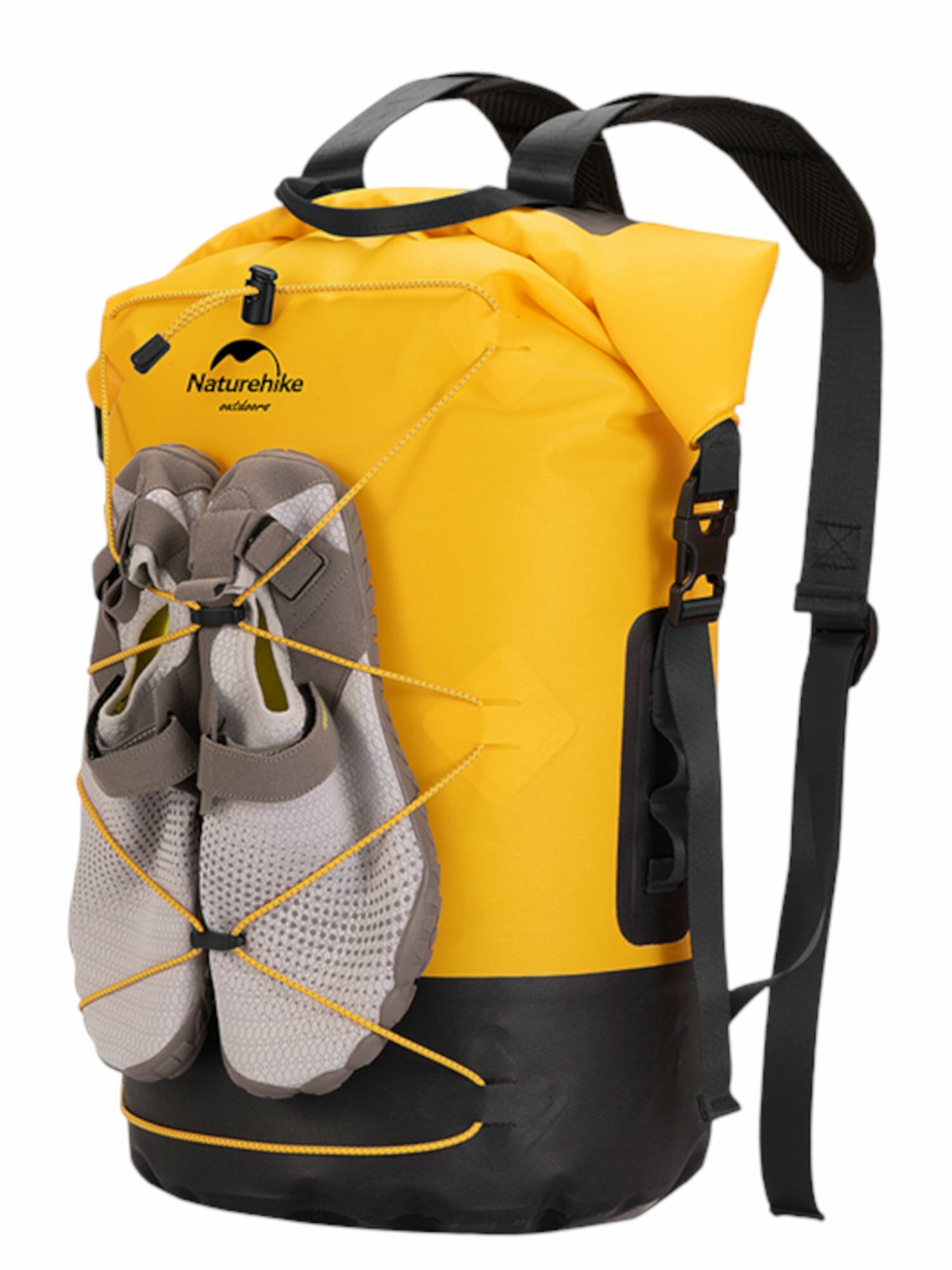 Герморюкзак Naturehike Tb03-Shimmer-TPU Wet And Dry Separation Waterproof Bag 40L Without Shoes Lemon Yellow