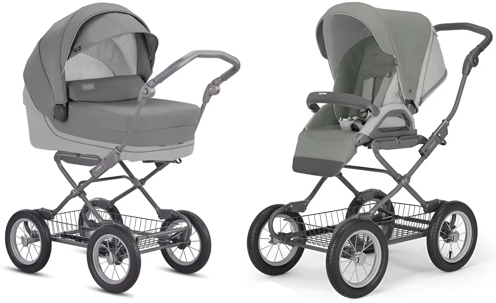 Коляска 2 в 1 Inglesina Sofia System Duo Cayman Silver на шасси Ergo Bike