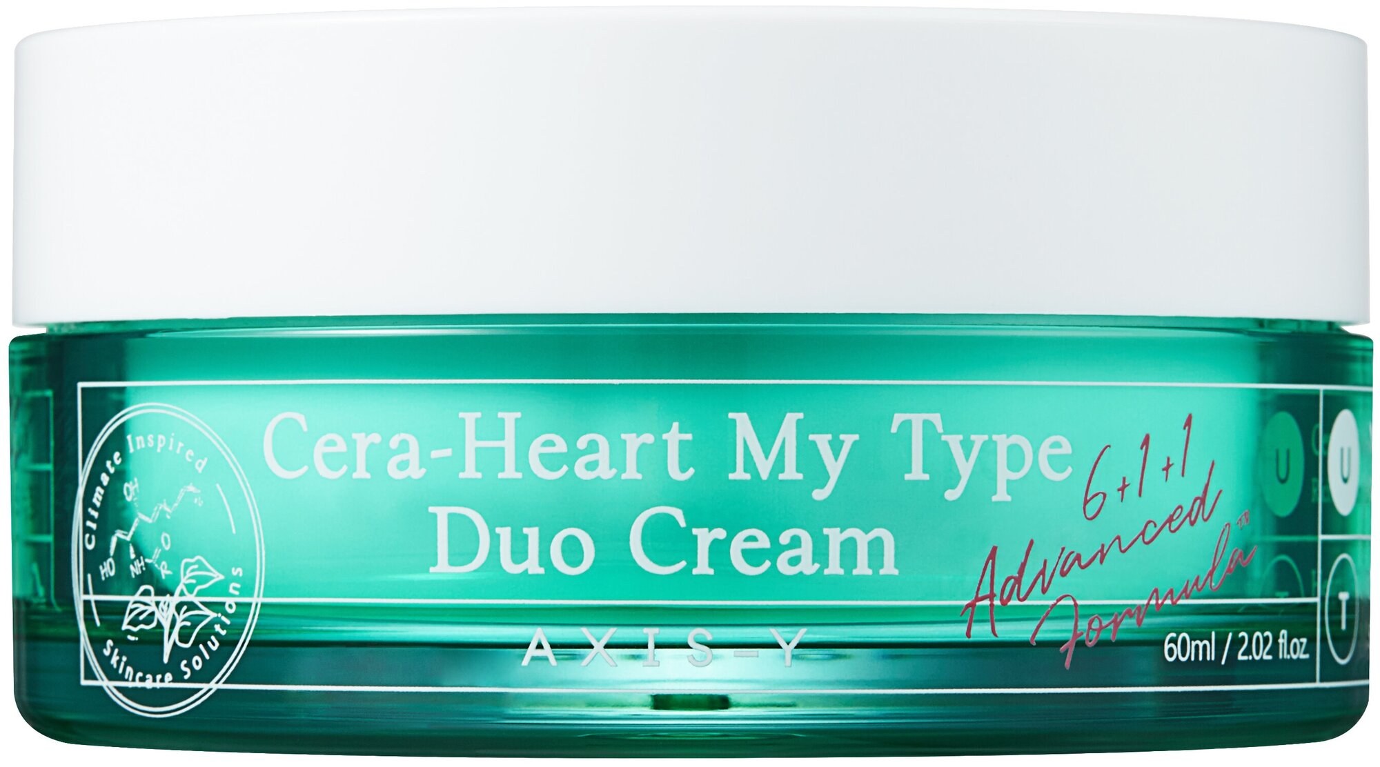Крем для лица двойной для Т и U зон, 60 мл | AXIS-Y Cera-Heart My Type Duo Cream