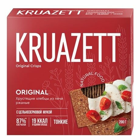 Хлебцы Круазетт хрустящие тонкие ржаные, 200г 4шт