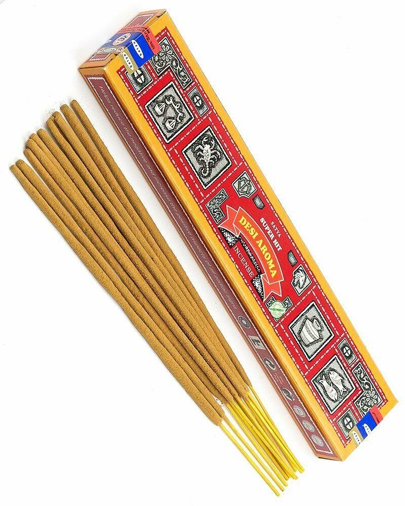 Super Hit DESI AROMA Incense, Satya (Благовония серии Супер Хит, дези арома, Сатья), 15 г.
