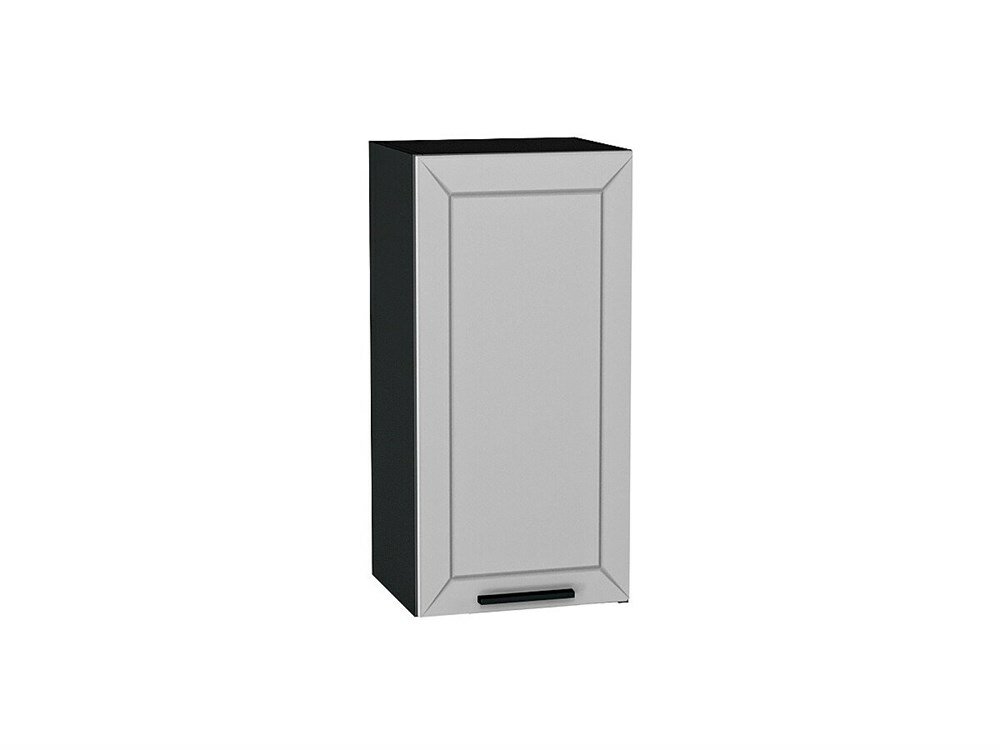 VVT Шкаф верхний с 1-ой дверцей Глетчер Graphite, Гейнсборо Силк, 720, 350 В*Ш*Г 716*350*318, фасад МДФ Гейнсборо Силк, корпус Graphite Гейнсборо Силк