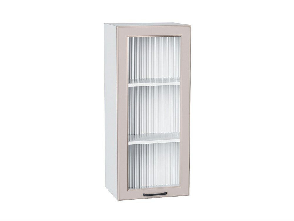 VVT Шкаф верхний с 1-ой остекленной дверцей Барселона Белый, Кашемир, 920, 400