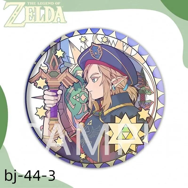 Металлическая брошь Zelda Link Bandai style 3