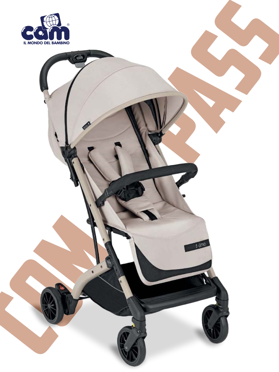 Коляска прогулочная CAM COMPASS 2.0 203 бежевый